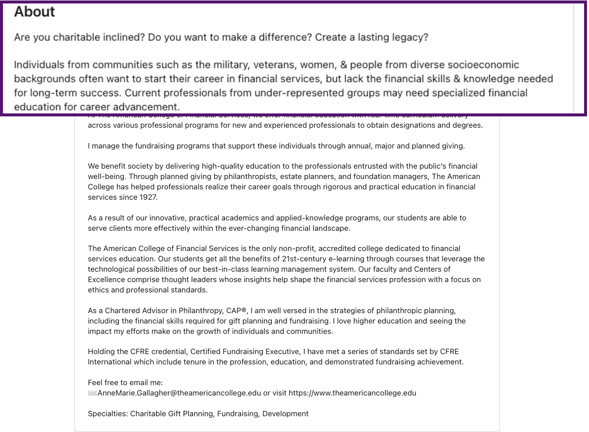 How to Write & Optimize Your LinkedIn About Section (Summary)
